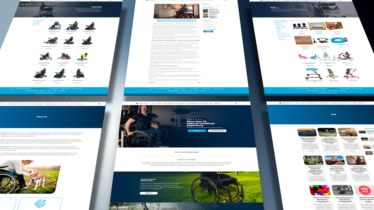 Ability Medical Website Powered by Magic Commerce