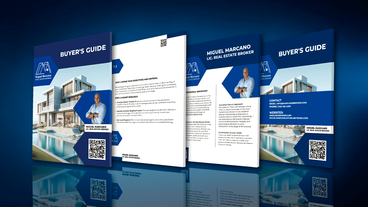 Miguel Marcano Real Estate Buyer's Guide Design